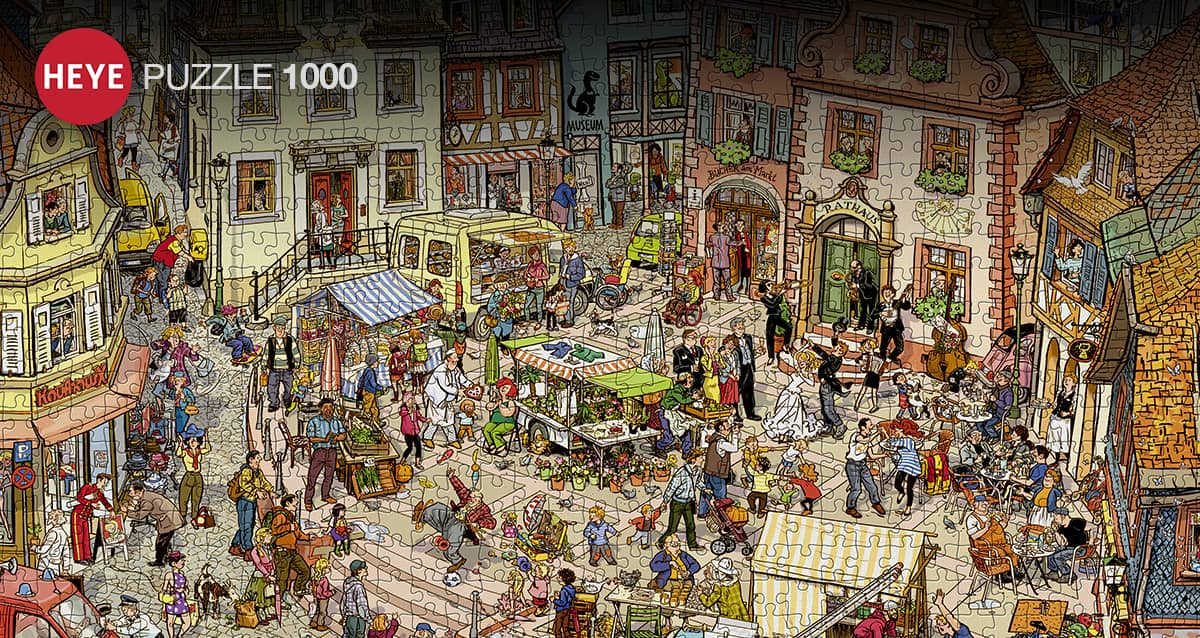 Feira, quebra-cabeça Heye 1000 peças