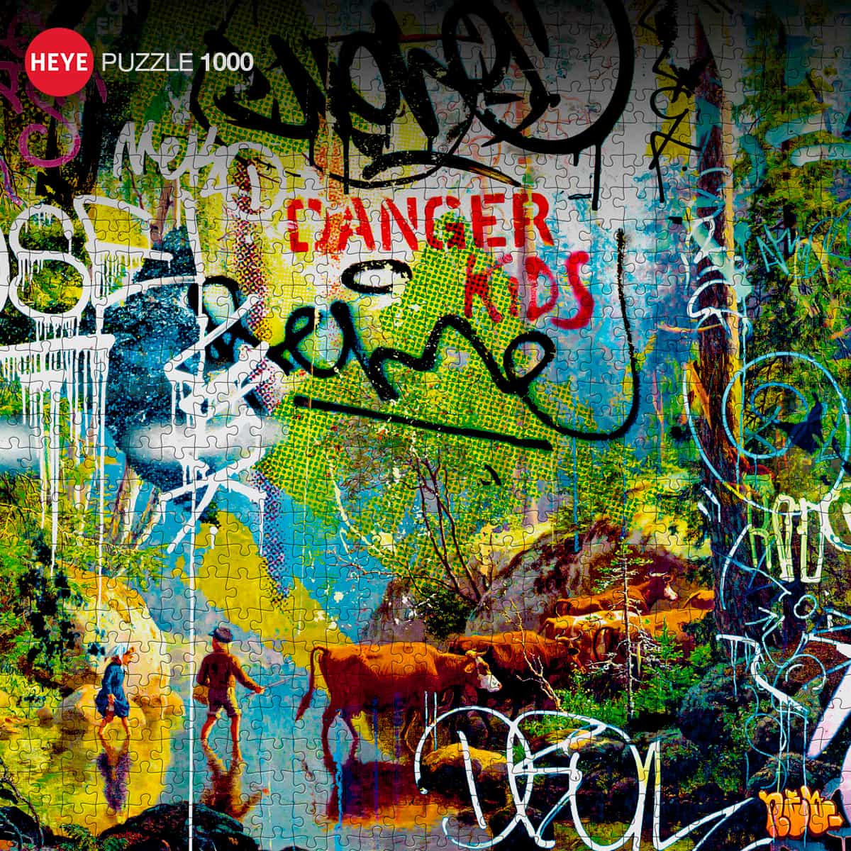 Crianças, perigo, quebra-cabeça Heye 1000 peças