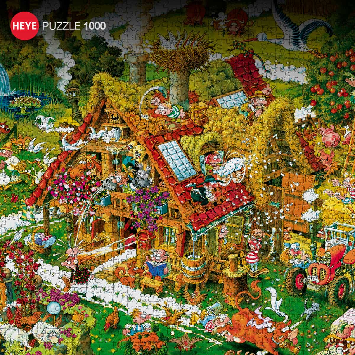 Fazenda engraçada, quebra-cabeça Heye 1000 peças
